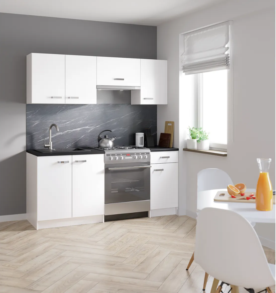 Kitchen Set, Complete Kitchen Set, 5piece Set White Gloss | eBay UK