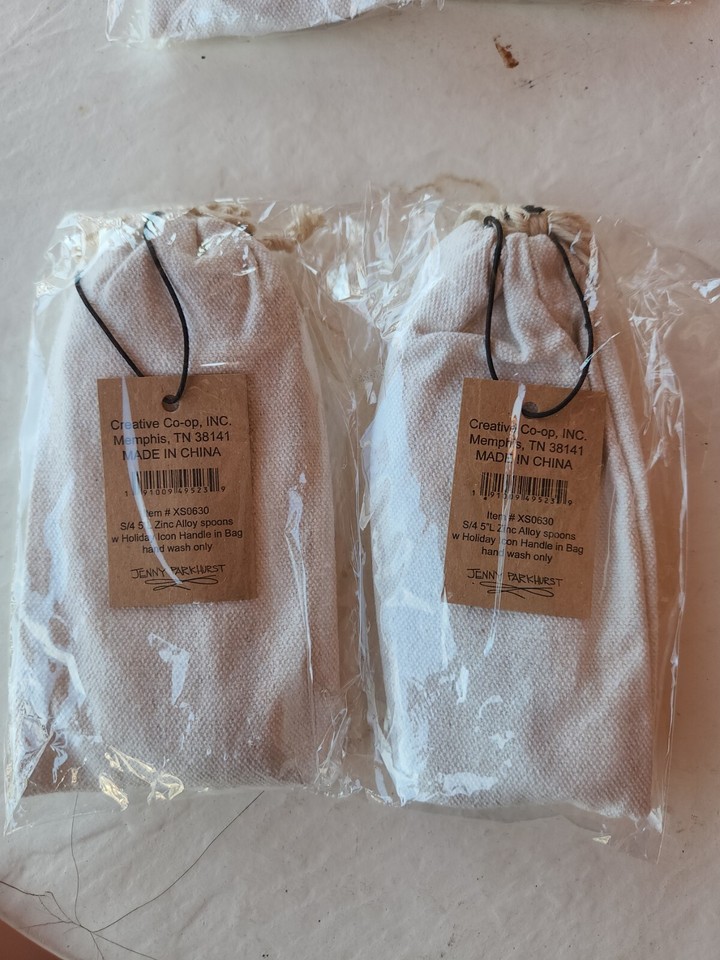 5" Zinc Alloy Spoons with Holiday Icon Handle, Multi Color, Set of 4 ...