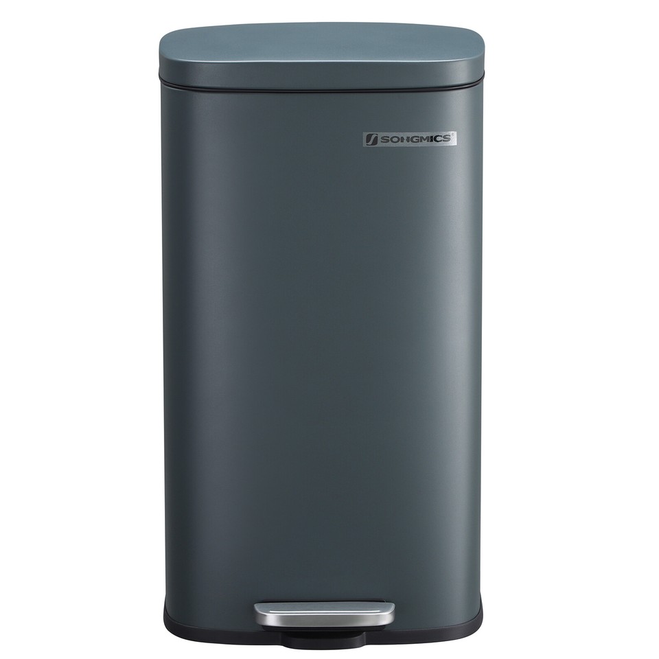 SONGMICS Waste Bin 30L Garbage Rubbish Kitchen Trash Recycling Recycle ...