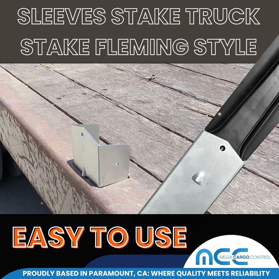 4 Pack Fleming Style Trailer Stake Pocket Sleeve for Flatbed Trucks and ...