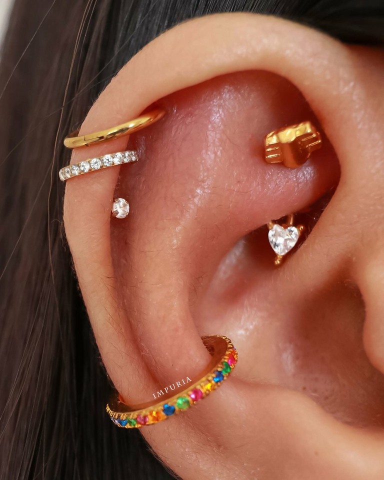 Rook Jewelry, Rook Earrings, Rook Piercing Jewellery, Arrow Heart ...