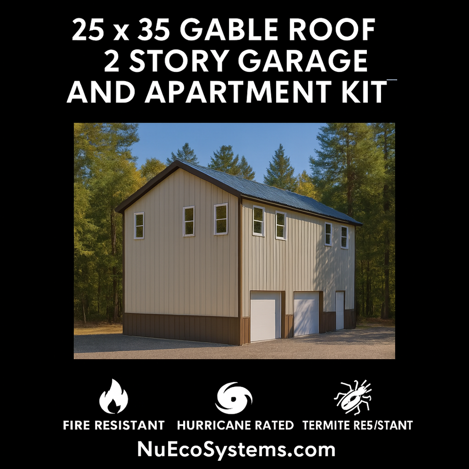 ADU KIT 22' x 24' Tall Lightweight Galvanized Steel Garage and ...