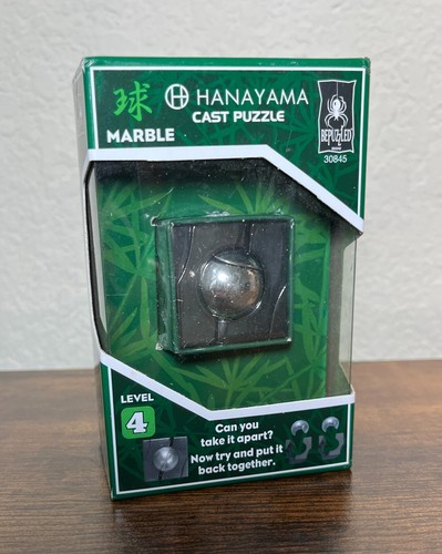 2015 Hanayama Cast Metal Puzzle MARBLE Level 4 Brain Teaser BePuzzled ...