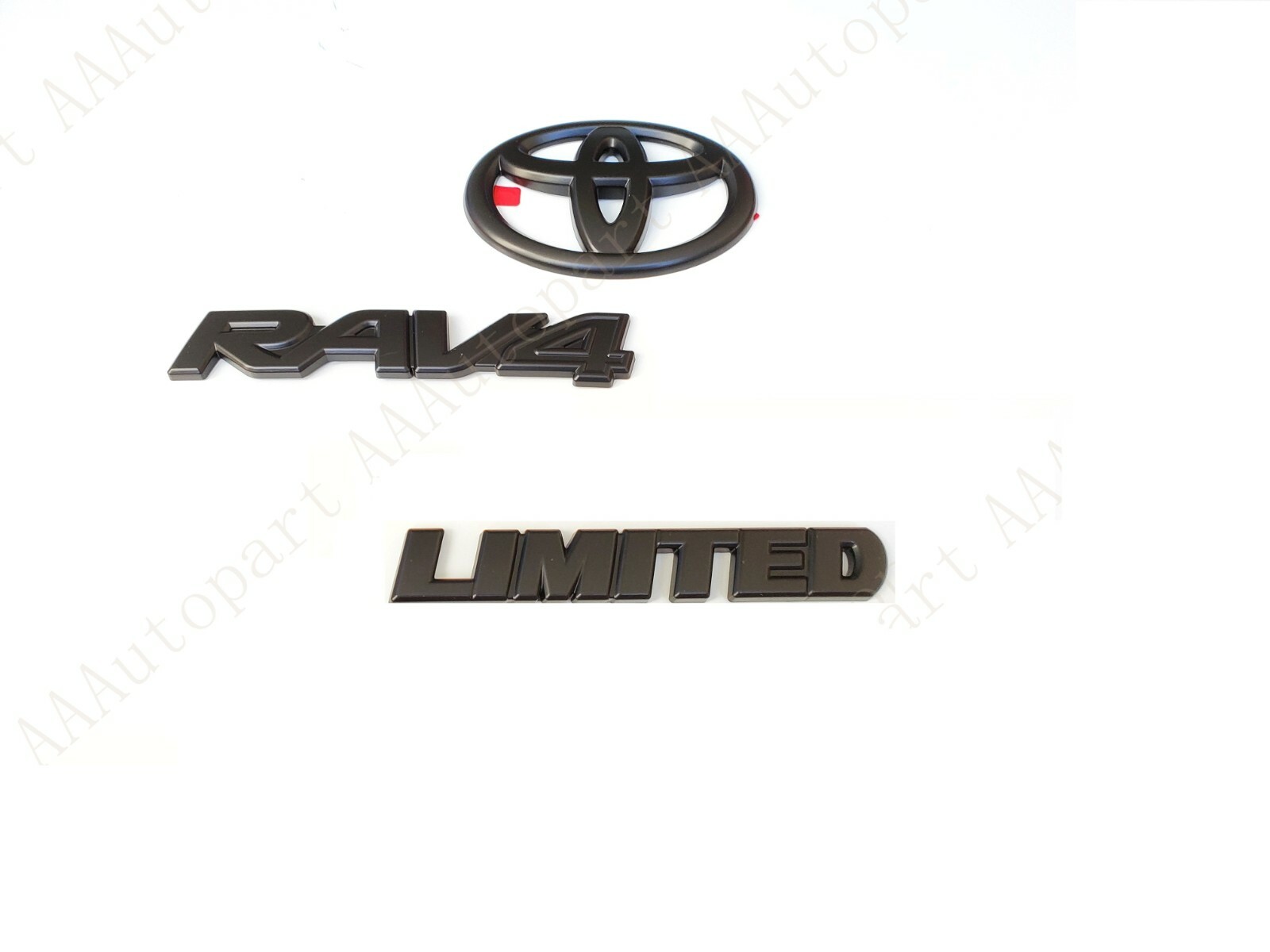 3PCS SET 2019-2023 TOYOTA RAV4 HYBRID LIMITED BLACKOUT EMBLEM OVERLAY ...