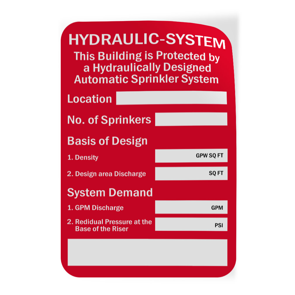 Vertical Vinyl Stickers Hydraulic System Automatic Sprinkler System ...