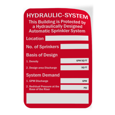 Vertical Vinyl Stickers Hydraulic System Automatic Sprinkler System ...