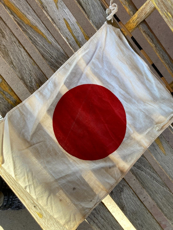Great Complete Authentic WWII Japanese Meatball Flag Vets Estate | eBay