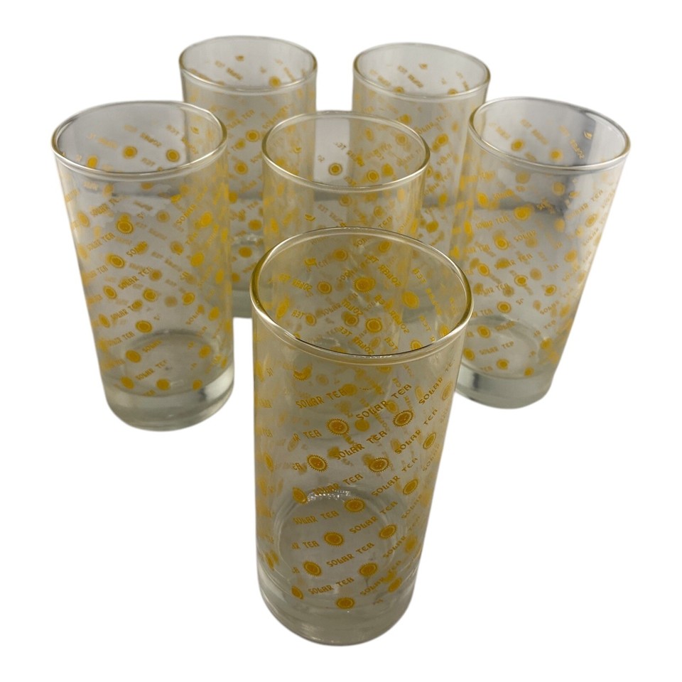 Solar Sun Tea Maker Glass Jar Canister w/ Domed Lid 1970's Vintage W/ 6 ...