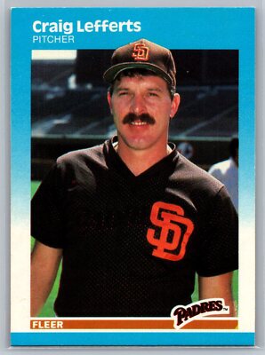 Craig Lefferts 1987 Fleer BASEBALL #422 San Diego Padres | eBay
