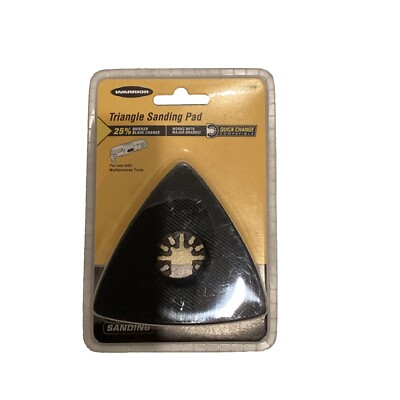 Warrior Triangle Sanding Pad - Black - 1/2” Foam Pad - 3” Long x 3-1/8 ...