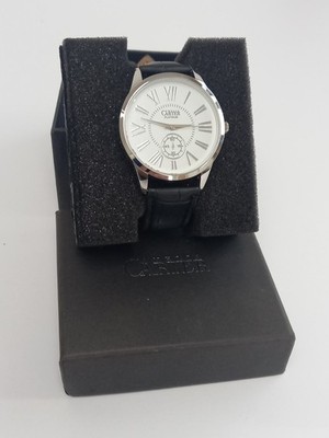 Mens Amelia Carter "Platinum" Wristwatch. White Dial. Working. Boxed ...