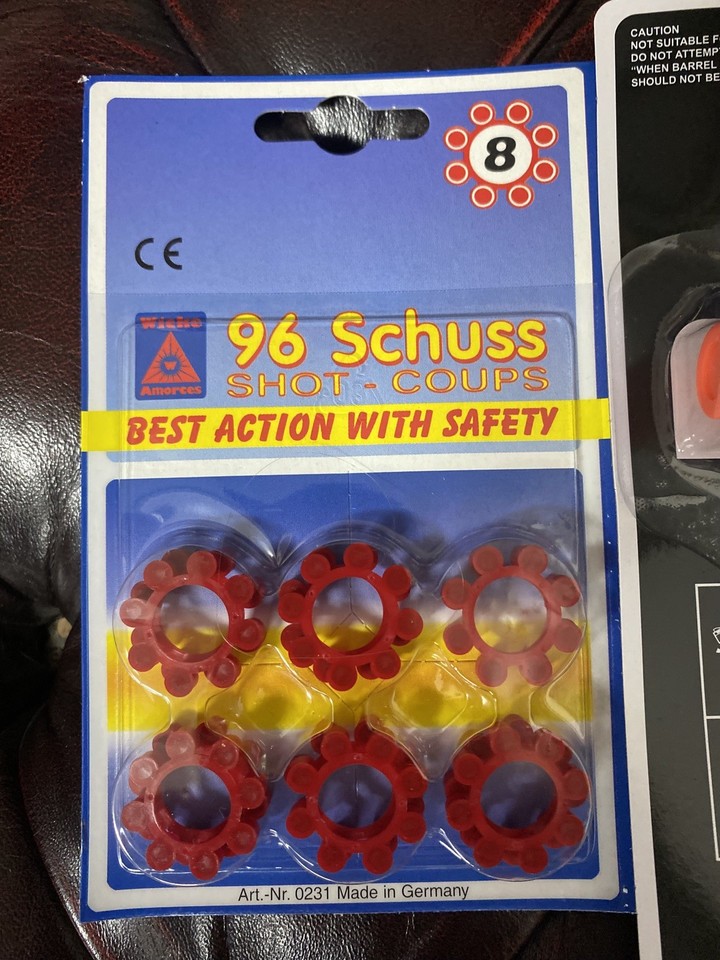 Kids Plastic Toy Gun With 8 Shot Ring Caps - Loud Sound Effects, Role ...