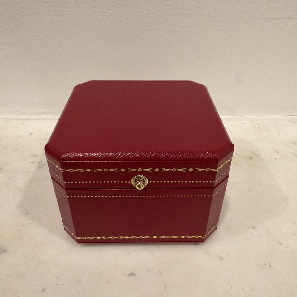 Cartier Red Ring Box with Outer Box Authentic Leather Presentation Case ...