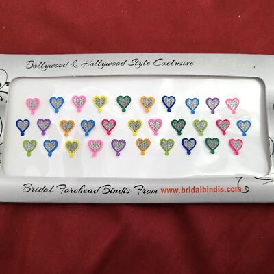Rare Heart Shape Bindis in Many different colors | eBay