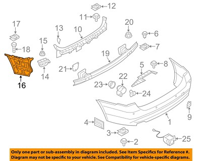BMW OEM 09-11 328i xDrive Bumper Components-Outer Support 51127202668 ...