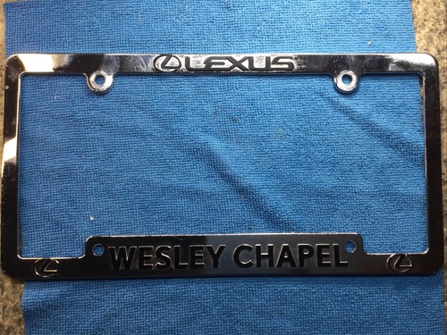 Vintage Lexus WESLEY CHAPEL FLORIDA Dealer License Plate Frame Metal ...