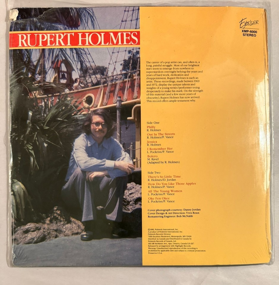 RUPERT HOLMES – RUPERT HOLMES - VINYL LP NEW - DAMAGED COVER - A16 | eBay