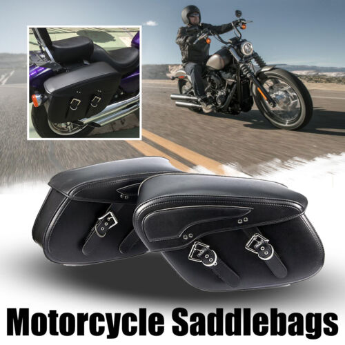 Motorcycle Side Saddle Bags PU Leather For Honda GL 1500 1800 Goldwing ...