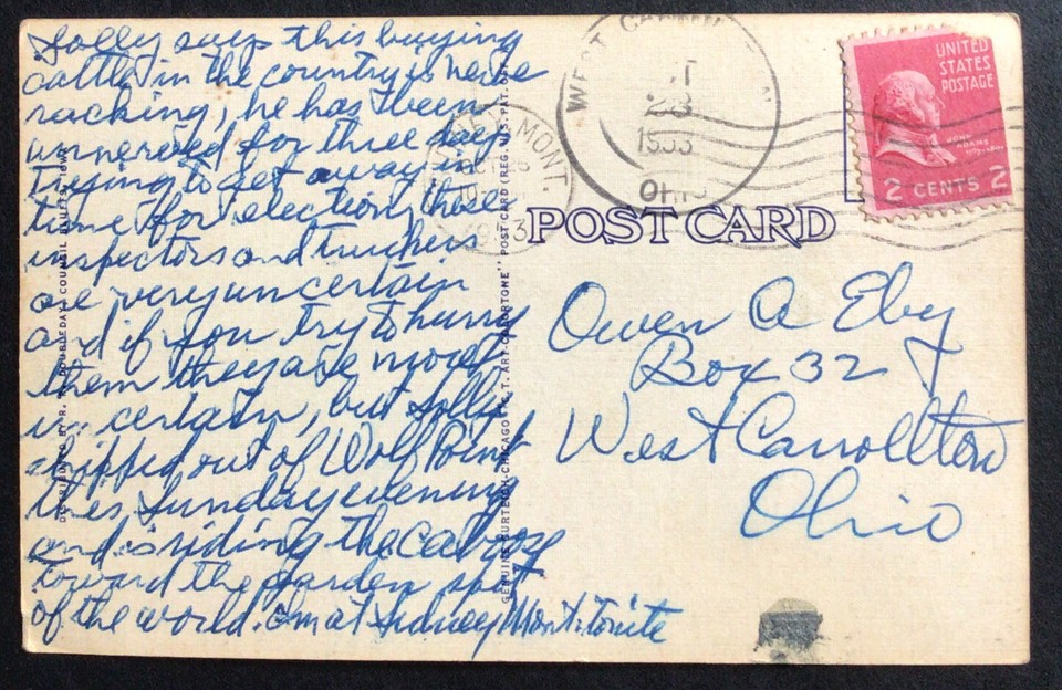 Wag Blessing on bucking horse Outlaw western rodeo postcard | eBay