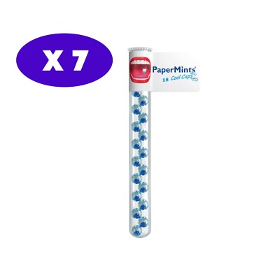 PAPERMINTS Mint CoolCaps 7 x 18 capsules - Instant Fresh Breath -Sugar ...