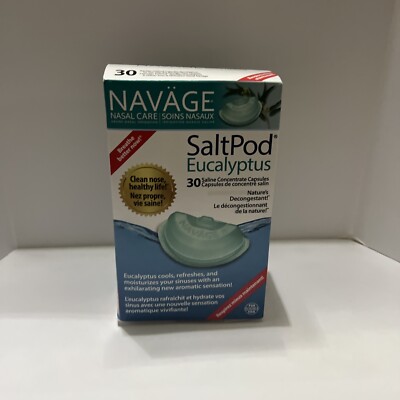 NAVAGE Salt Pods Eucalyptus 30 CT FACTORY SEALED BRAND NEW EUCALYPTUS ...