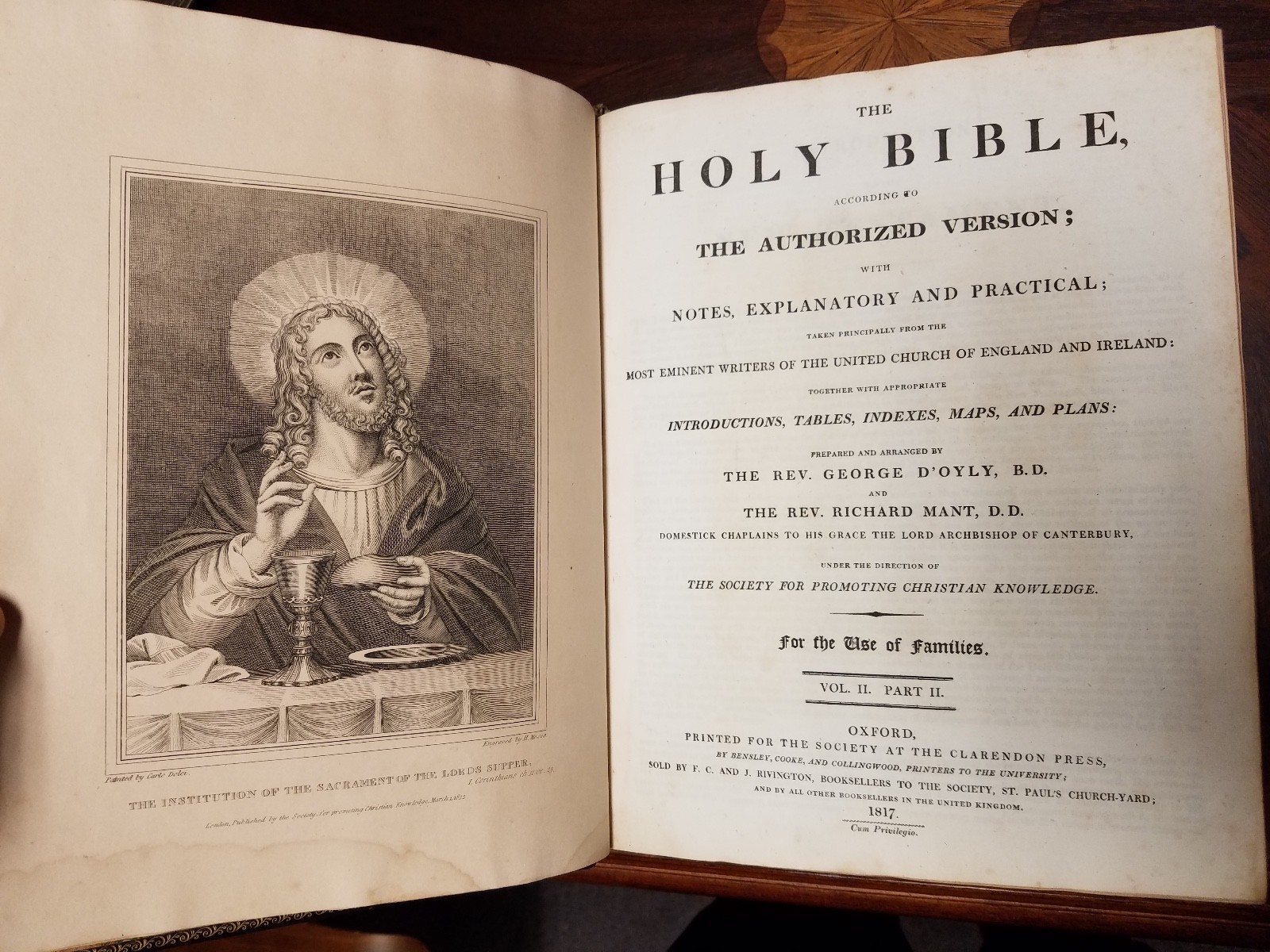 The Holy Bible 3 Vol 1817 D'Oyly & Mant Large Quartos Leather Hand-Colored Illus | eBay