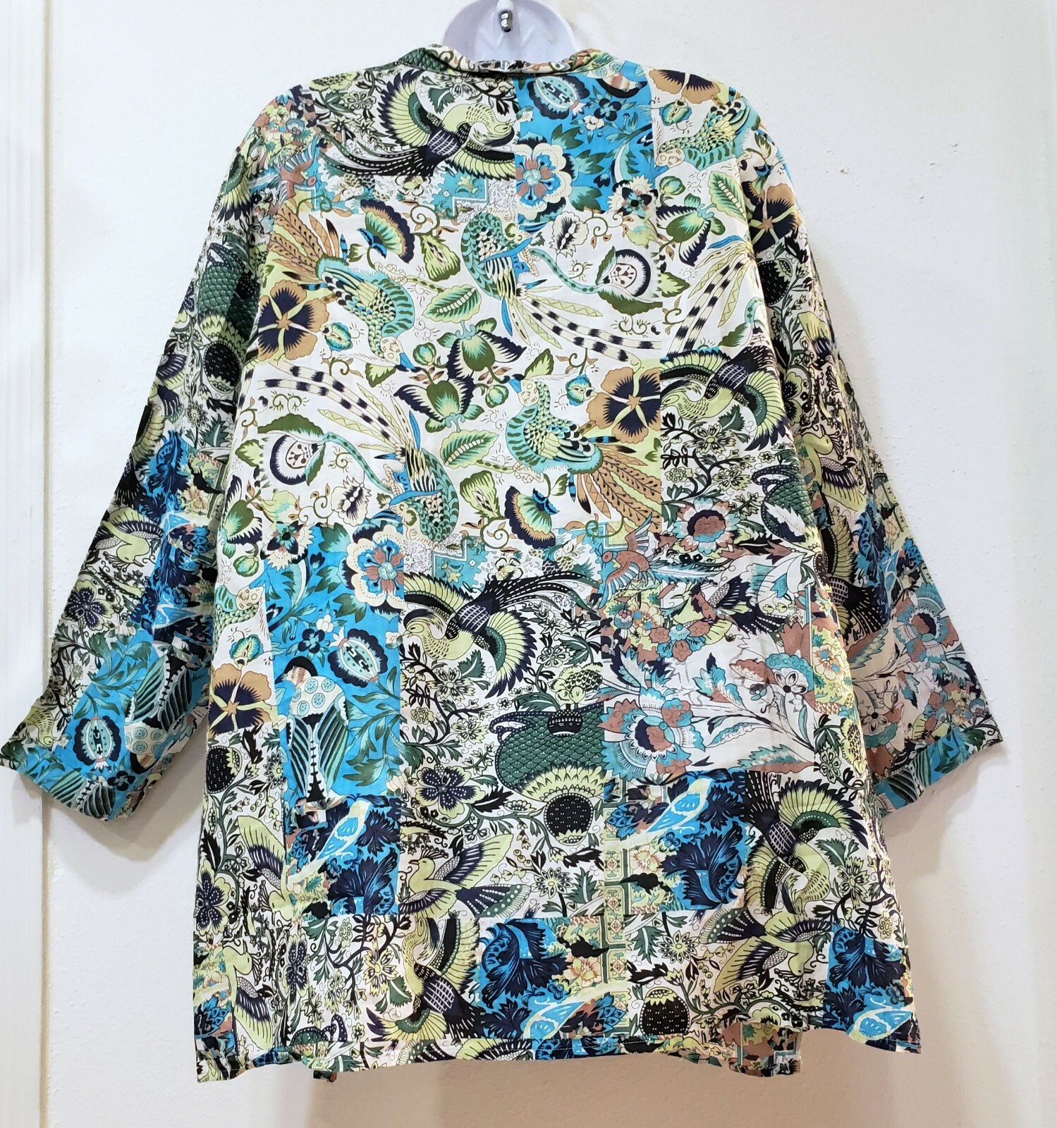 Citron Santa Monica Linen Tunic Kimono Asian Crane size 2X | eBay