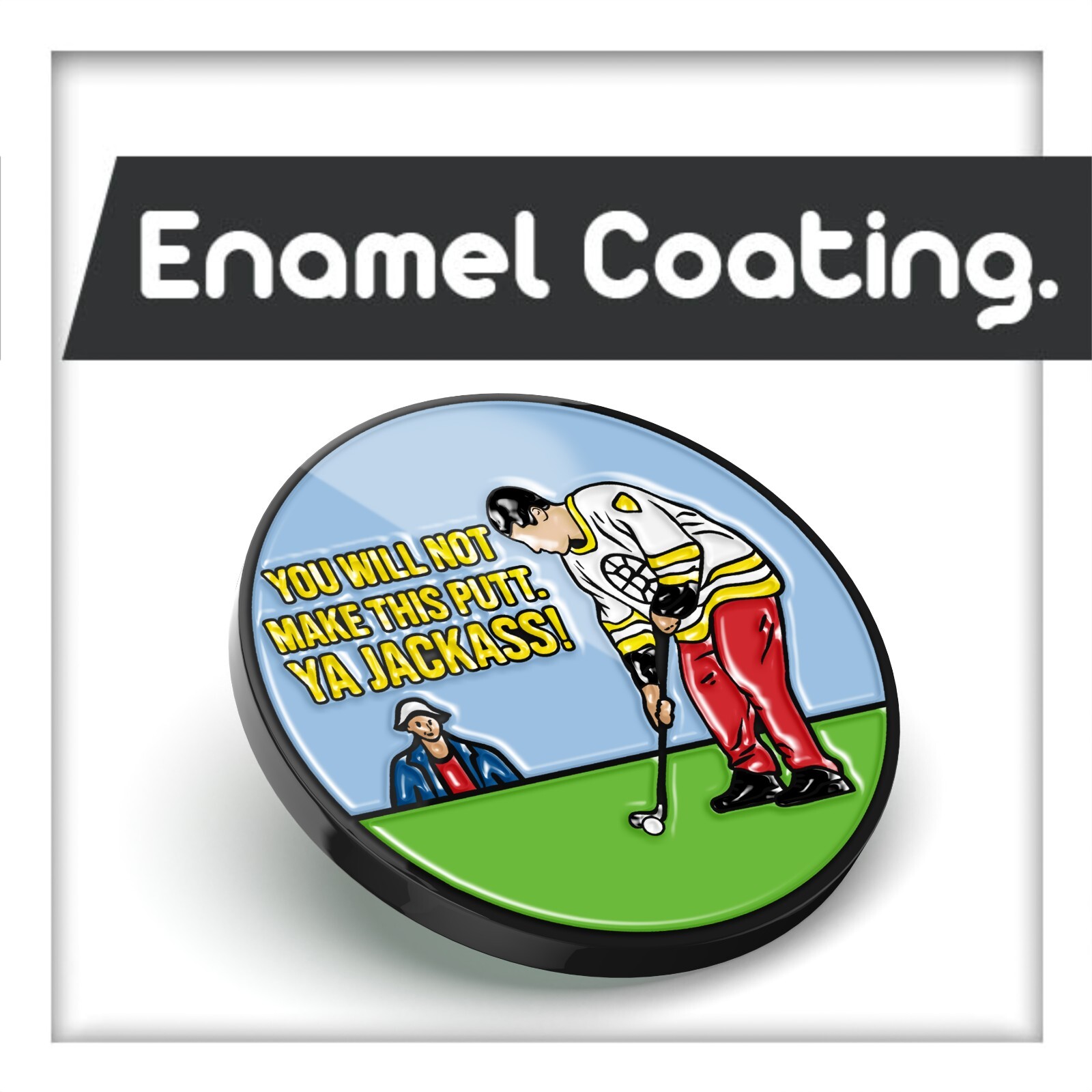 Funny Golf Ball Marker with Magnetic Hat Clip, Ya Jackass, Gilmore Golf ...