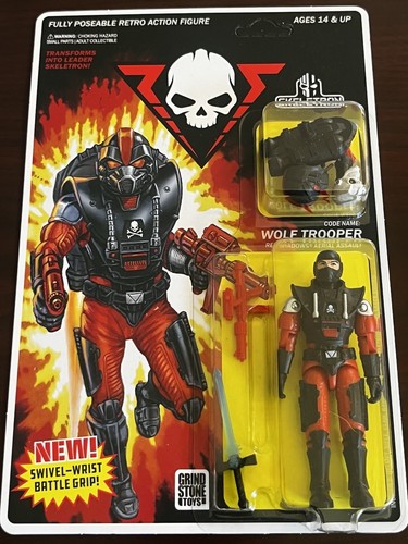 Roboskull MK II Wolf Trooper Skeletron Retro 3.75” Grindstone Toys Red ...