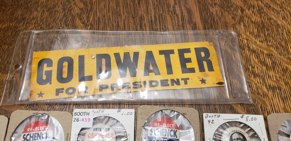 Vintage Political Campaign Lapel Buttons Lot of 38 Goldwater, Johnson ...