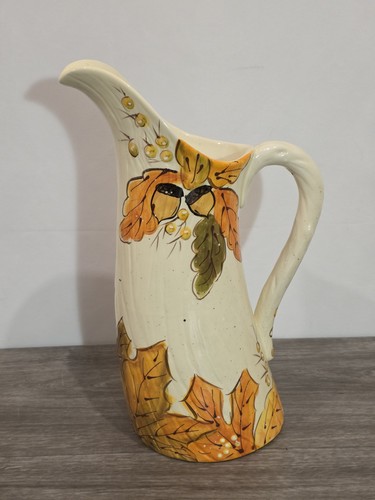 Bella Casa By Ganz Tall Autumn Leaves & Acorn Pitcher 13" Inch for sale ...