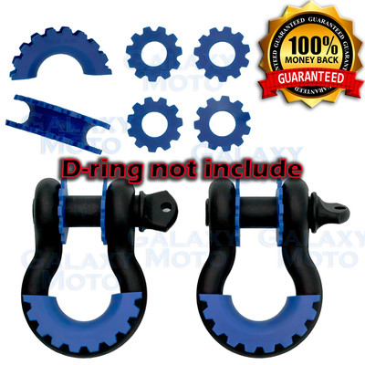 BLUE D-Ring Shackle Isolator & Washers 6pcs Set Rattling Protection ...