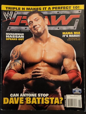 WWE Raw Wrestling Magazine February 2005 Dave Batista | eBay