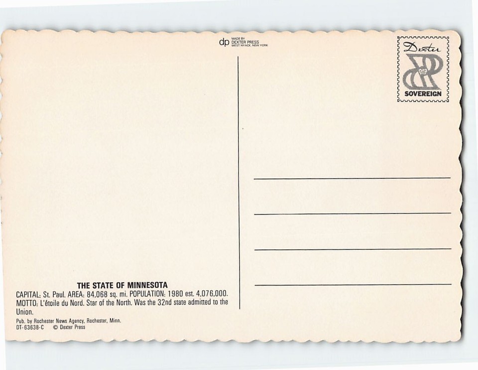 Postcard Land of the Sky Blue Water Minnesota USA | eBay