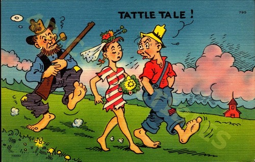 Vintage postcard Tattle Tale Comic Postcard Scene | eBay