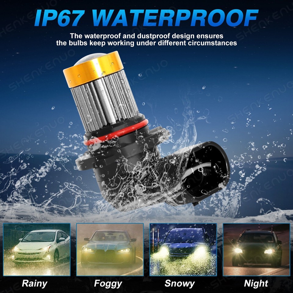 LED Fog Light Bulbs HB4 9006 Fog Light Bulb Yellow 5000K High Power DRL ...