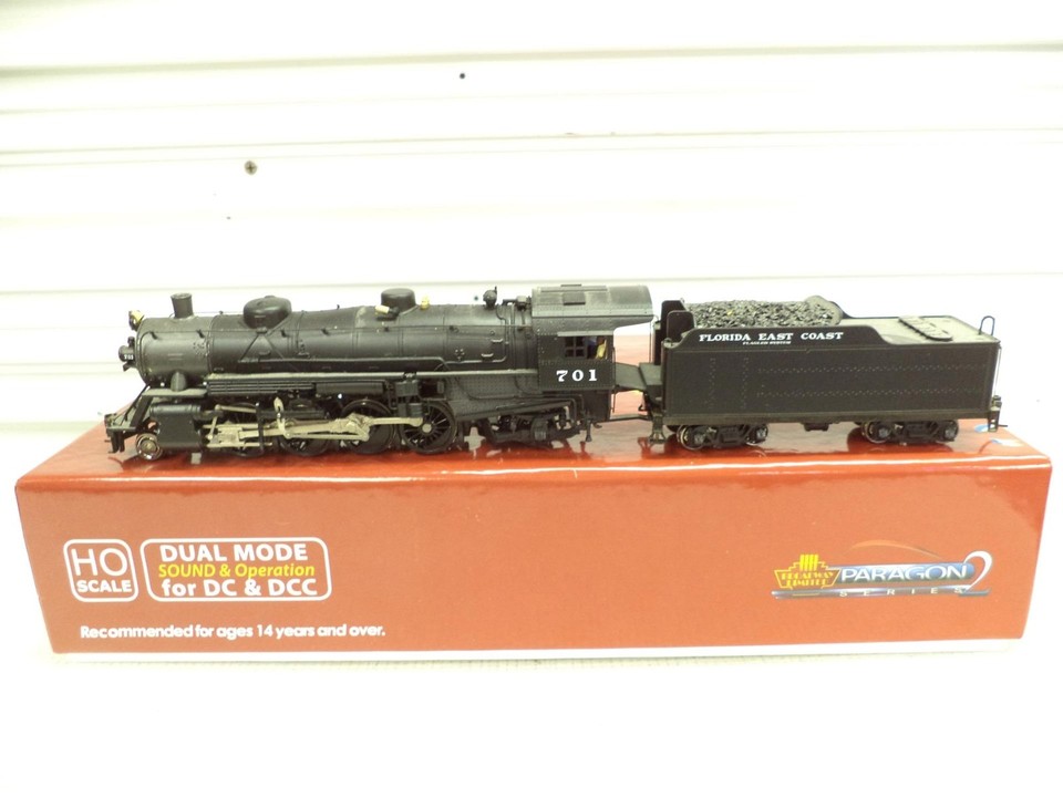 Broadway Limited HO 2-8-2 Steam locomotive, FEC 701, DCC sound, (lot ct ...