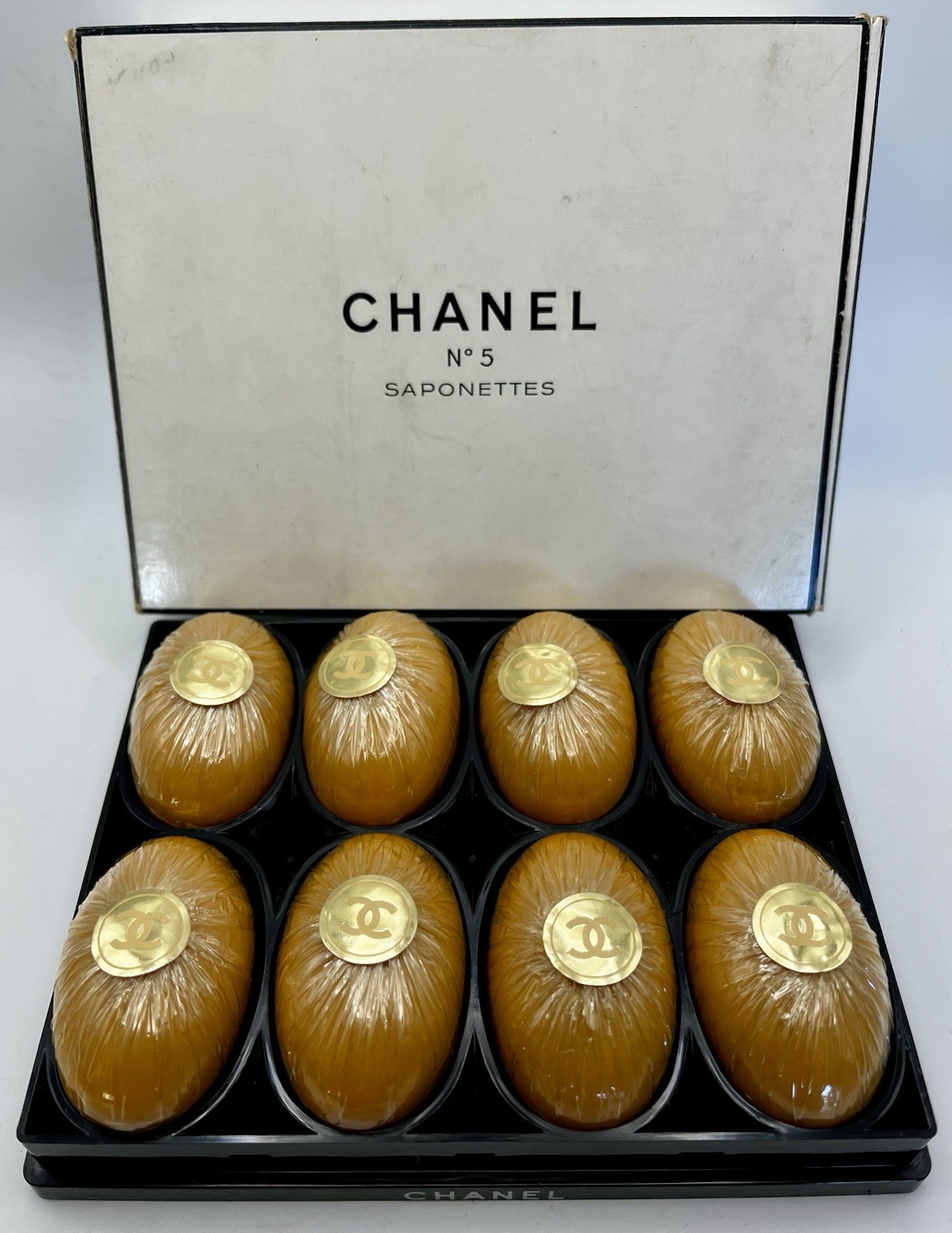 Set 8 Chanel No 5 Saponettes 1 oz x8 Egg Shaped Guest Soap Travel Bars ...