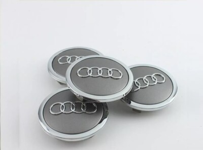 4xSet of Silver 69 mm Audi Wheel Center Hub Cap Covers Rim Covers | eBay