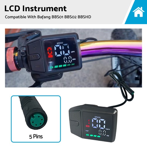 High Quality LCD Instrument Suitable For Bafang BBS01 Center Motor ...
