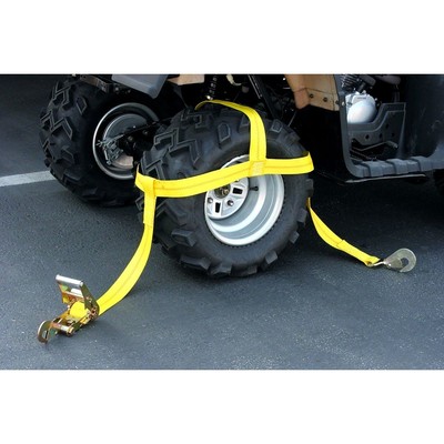 Wheel Rim Tire Bonnet Tie Down Ratchet Strap ATV SXS UTV MUV Riding ...