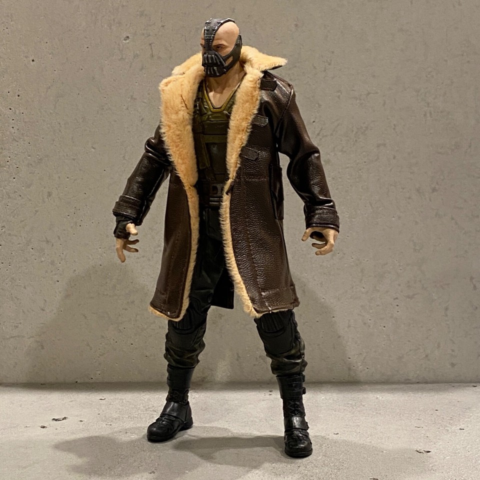 PB-MF-BANE-LTC: Deluxe Faux Leather Dark Brown Coat for McFarlane TDKR ...