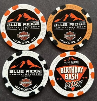 Harley Davidson Wide Print Poker Chips Blue Ridge HD in Hickory, NC ...
