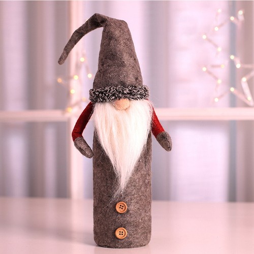 Holiday Wine Bag Plush Holder Couvercle Bouteille Vin Décorations ...