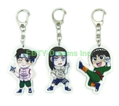 Set of 3 Naruto Anime Acrylic Keychain Lee, Tenten, Neji v2 | eBay