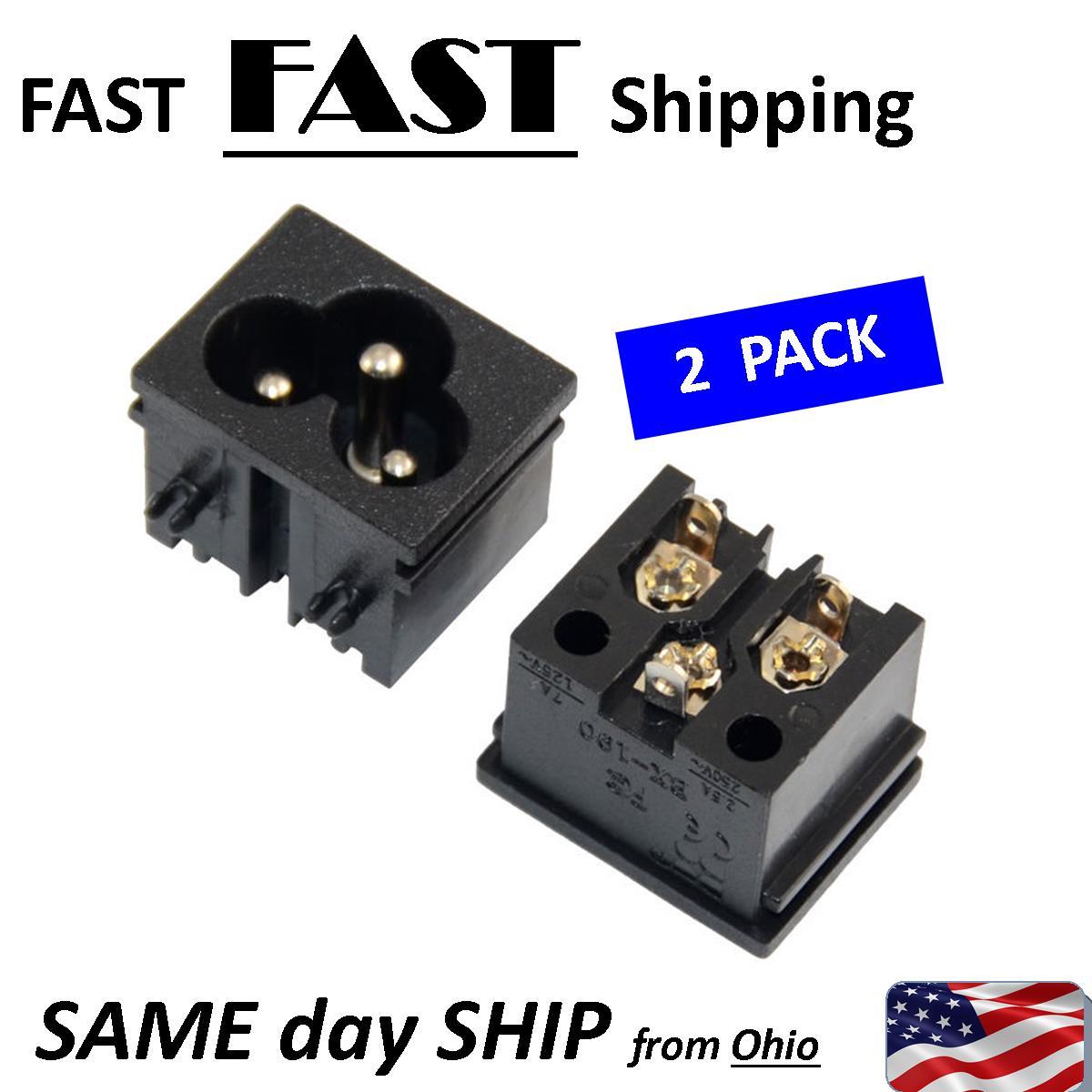 Figure 8 socket plug - laptop or replacement figure 8 plug - electronic ...