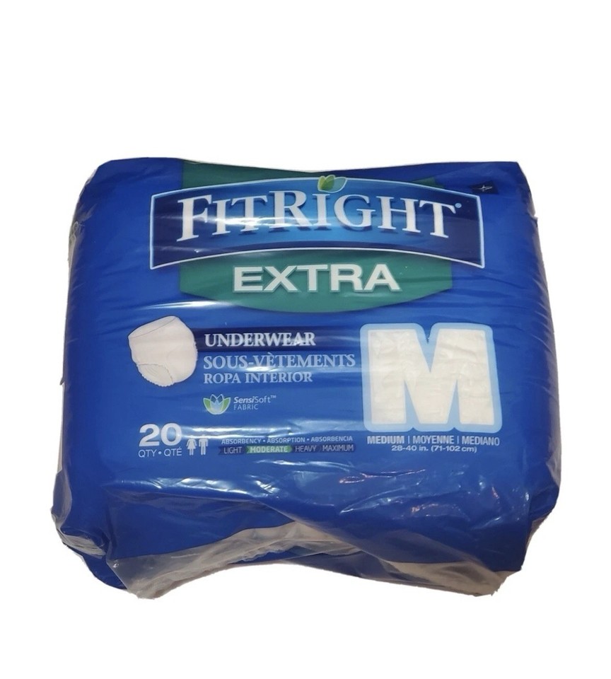 FitRight Extra Adult Pull-up Underwear Medium 100 Count (4x20+1 Brief ...
