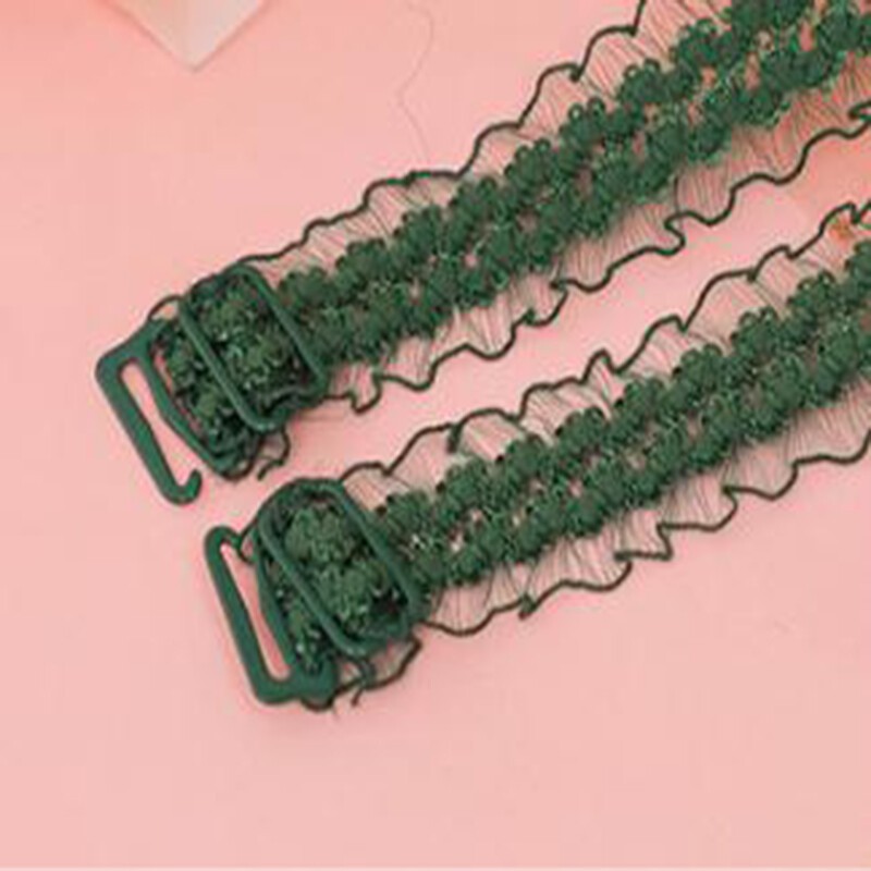 Women Elastic Bra Strap Floral Lace Adjustable Shoulder Straps Bra ...