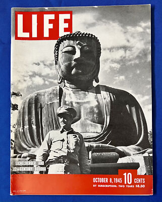 1945 LIFE MAGAZINE WORLD WAR II GENERAL EICHELBERGER + WALDORF-ASTORIA ...