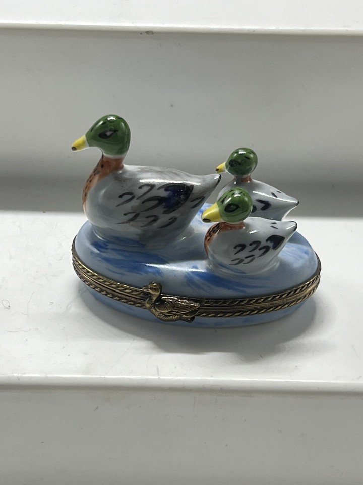 limoges trinket box. Mallard Ducks Swimming | eBay